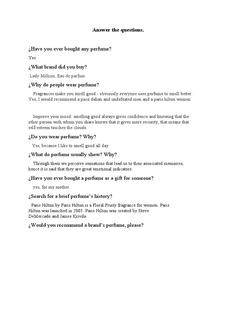 The Benefits and History of Perfume | PDF | Perfume | Odor