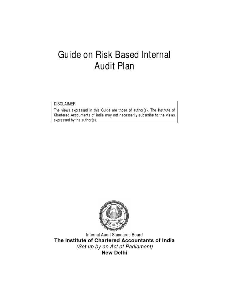Guide On Risk Based Internal Audit Plan04!06!15 | PDF | Internal Audit ...