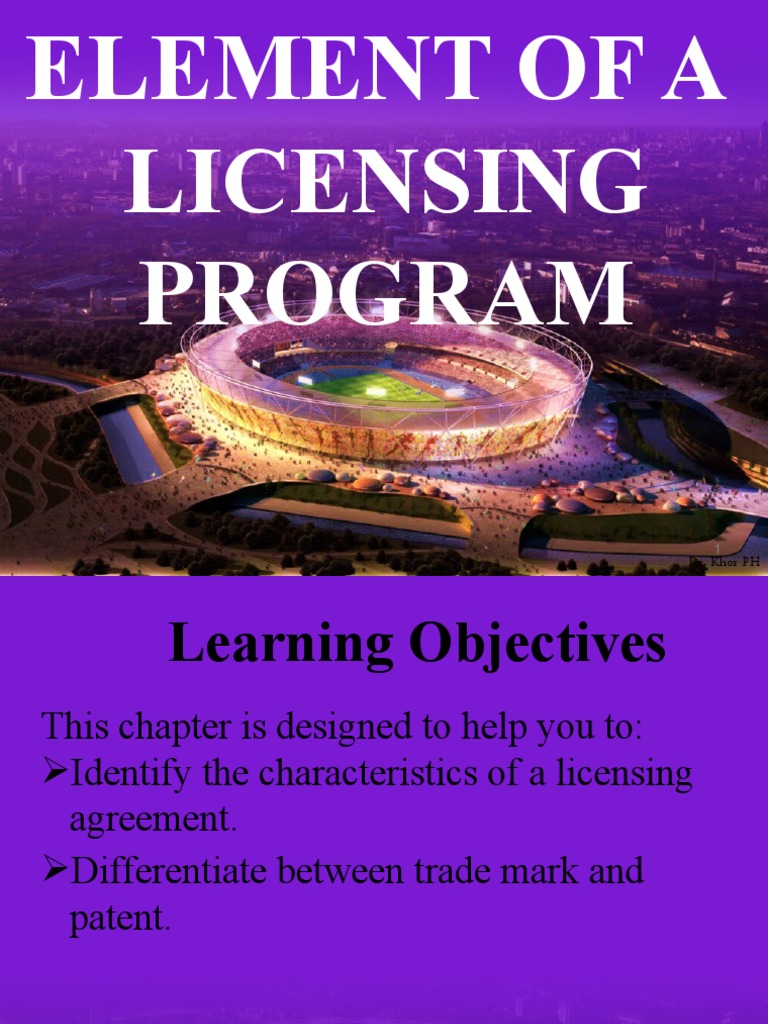 Chapter 4 Element of Licensing Program | PDF | License | Trademark