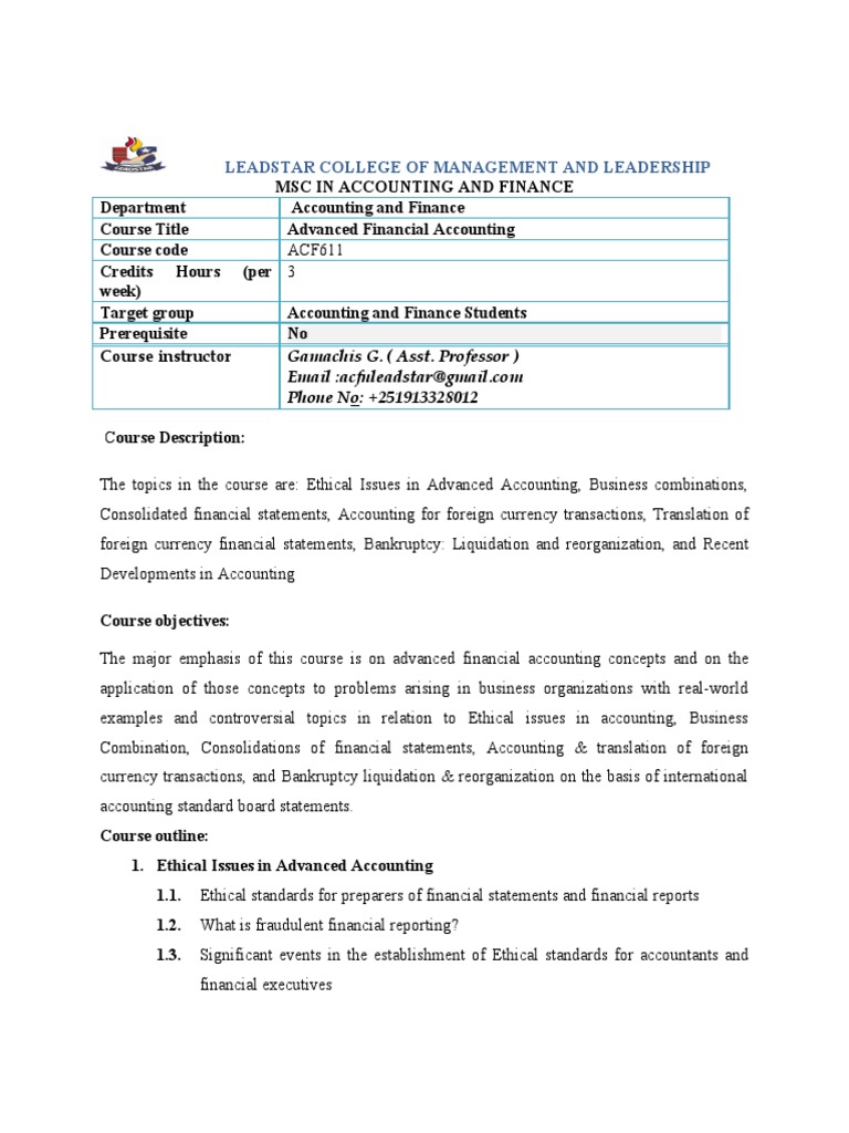 AFA Study Guide | PDF | Accounting | Financial Statement