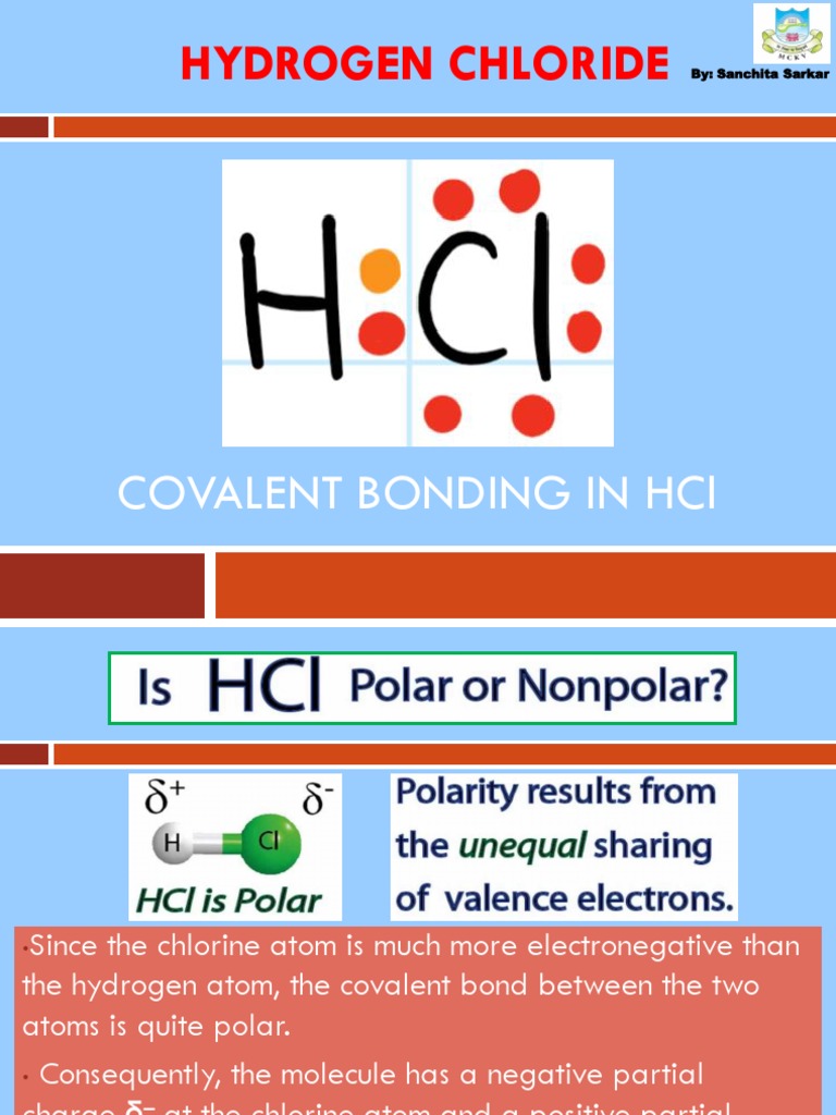 Hydrogen Chloride: Covalent Bonding in HCL | PDF | Hydrochloric Acid ...