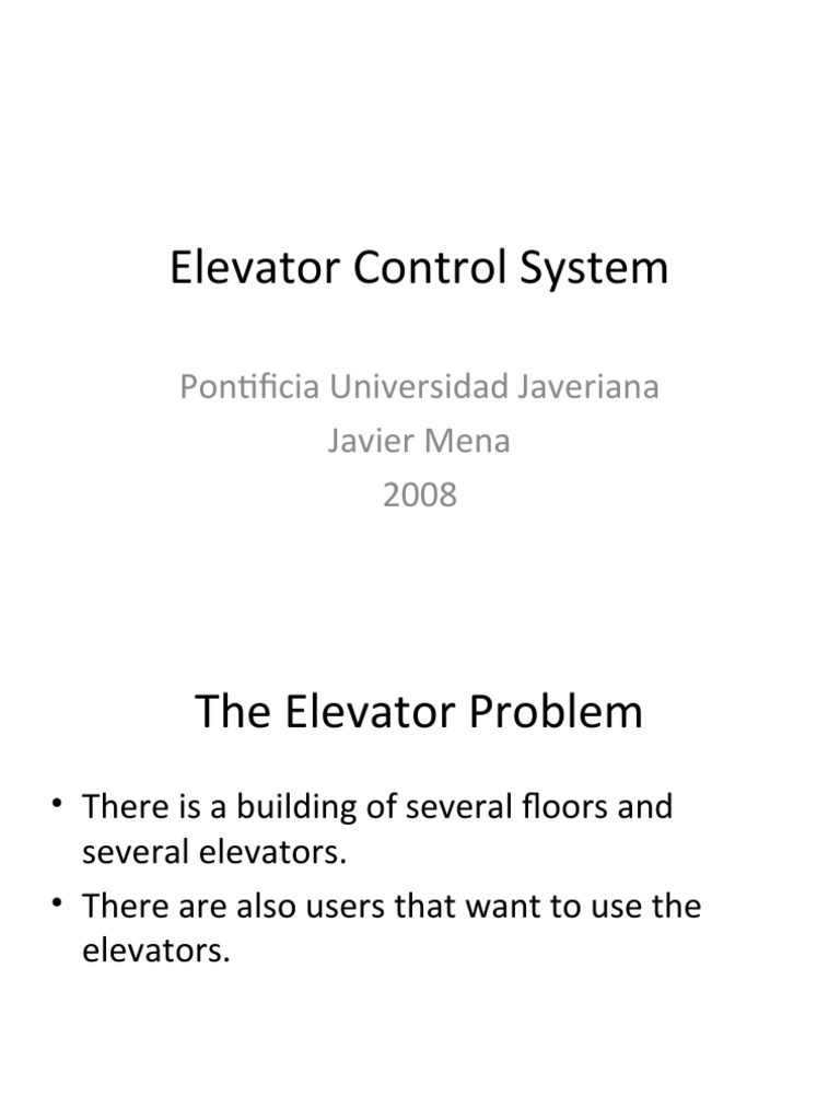 Elevator Control System | PDF | Elevator | Computing