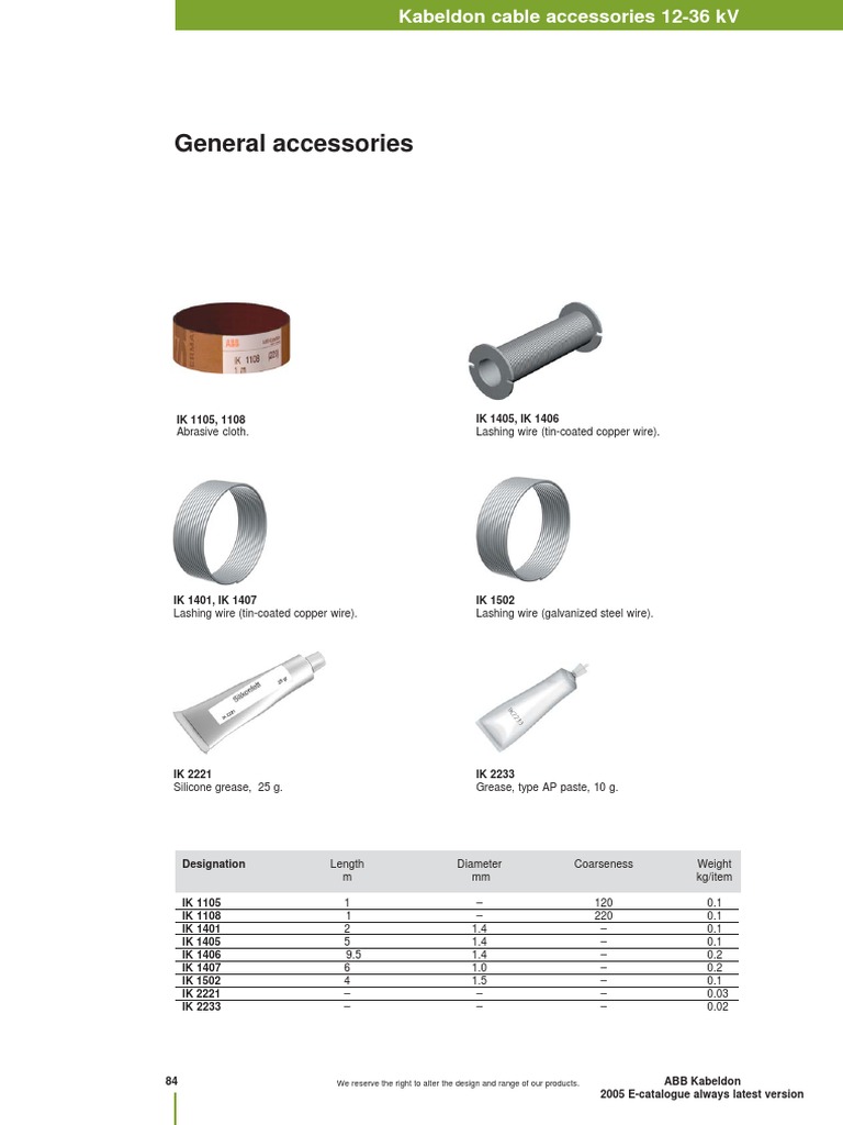 Kabeldon Cable Accessories | PDF | Wire | Building Engineering