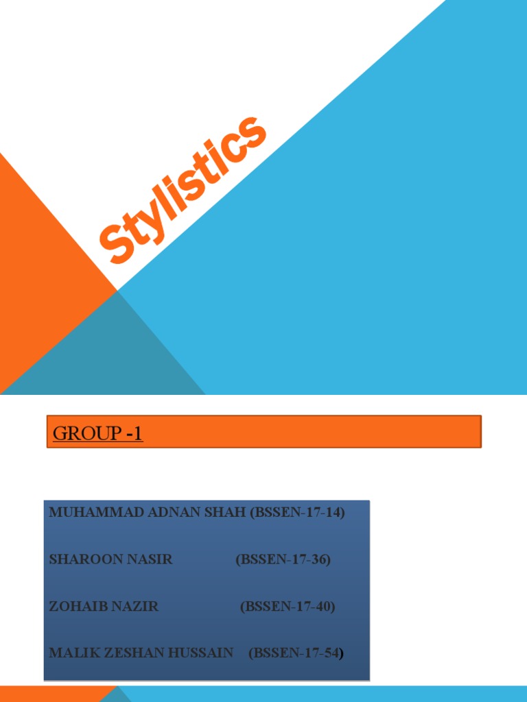 Stylistics | PDF | Linguistics | Syntax