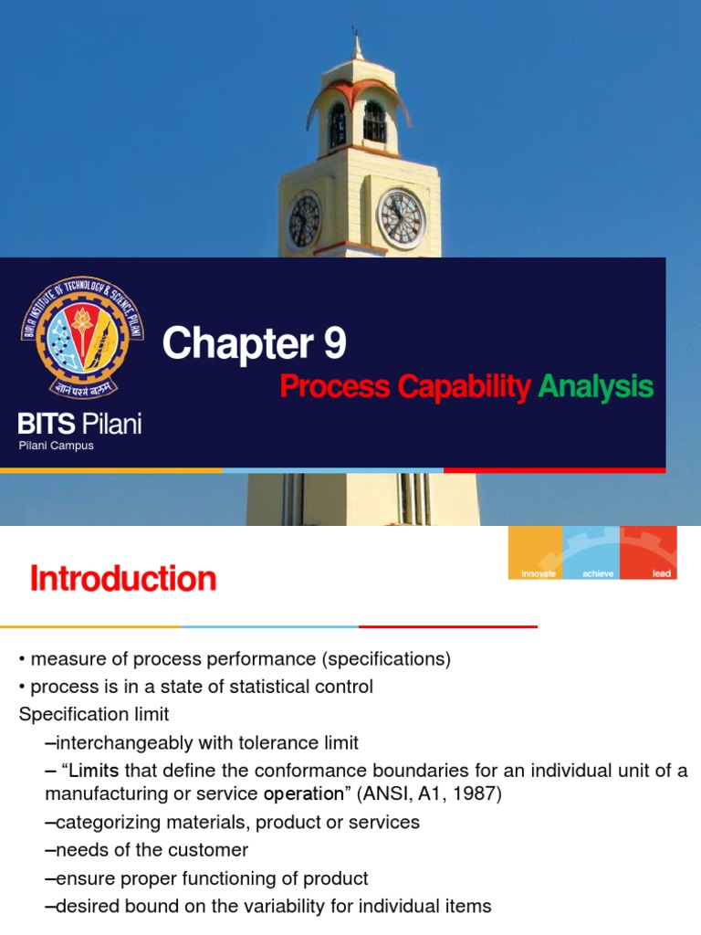 CH 9 Process Capability Analysis | PDF | Engineering Tolerance ...