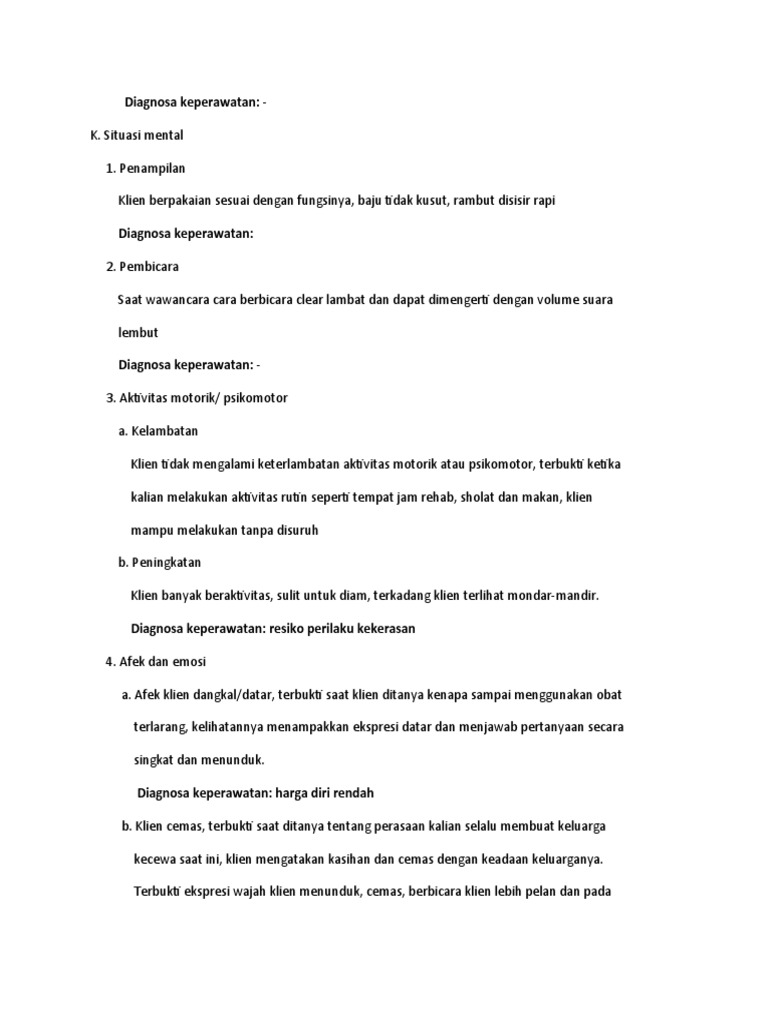 Diagnosa Keperawatan | PDF | Karier & Perkembangan | Pengembangan Diri