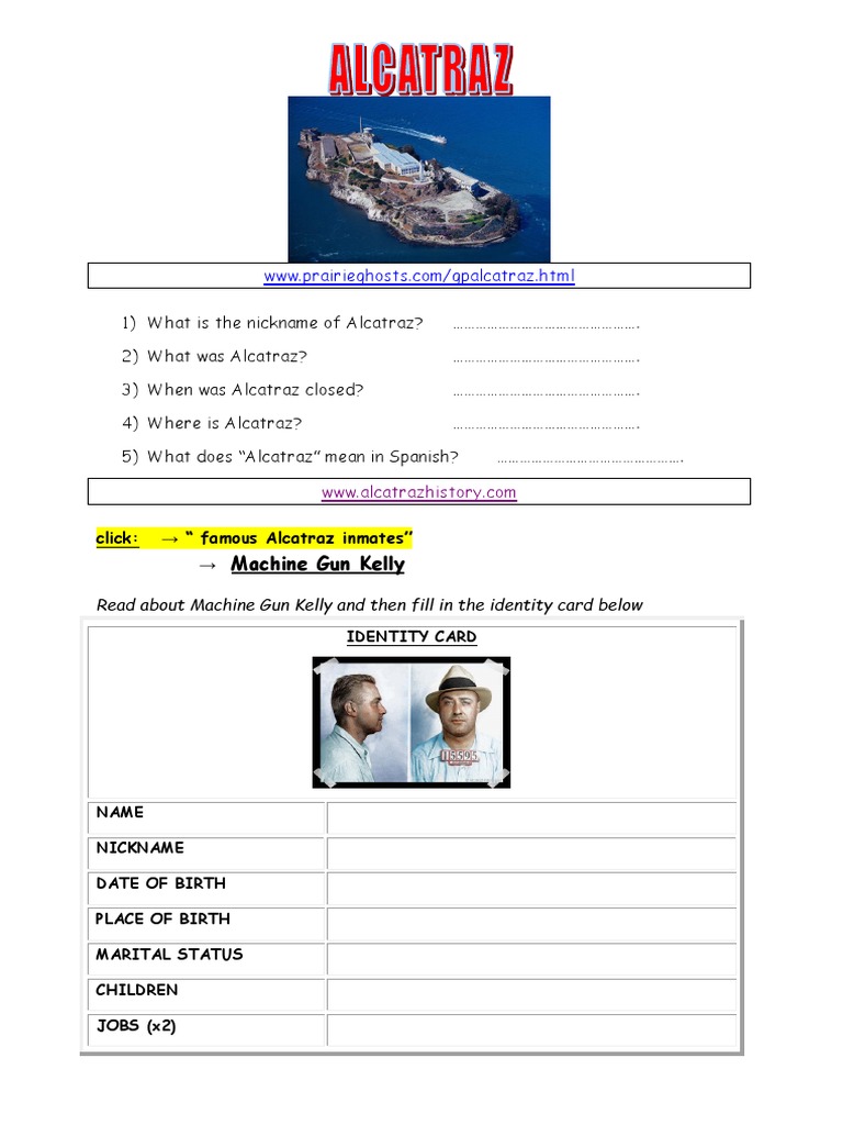 Alcatraz - Treasure Hunt Worksheet | PDF | Al Capone | Public Law