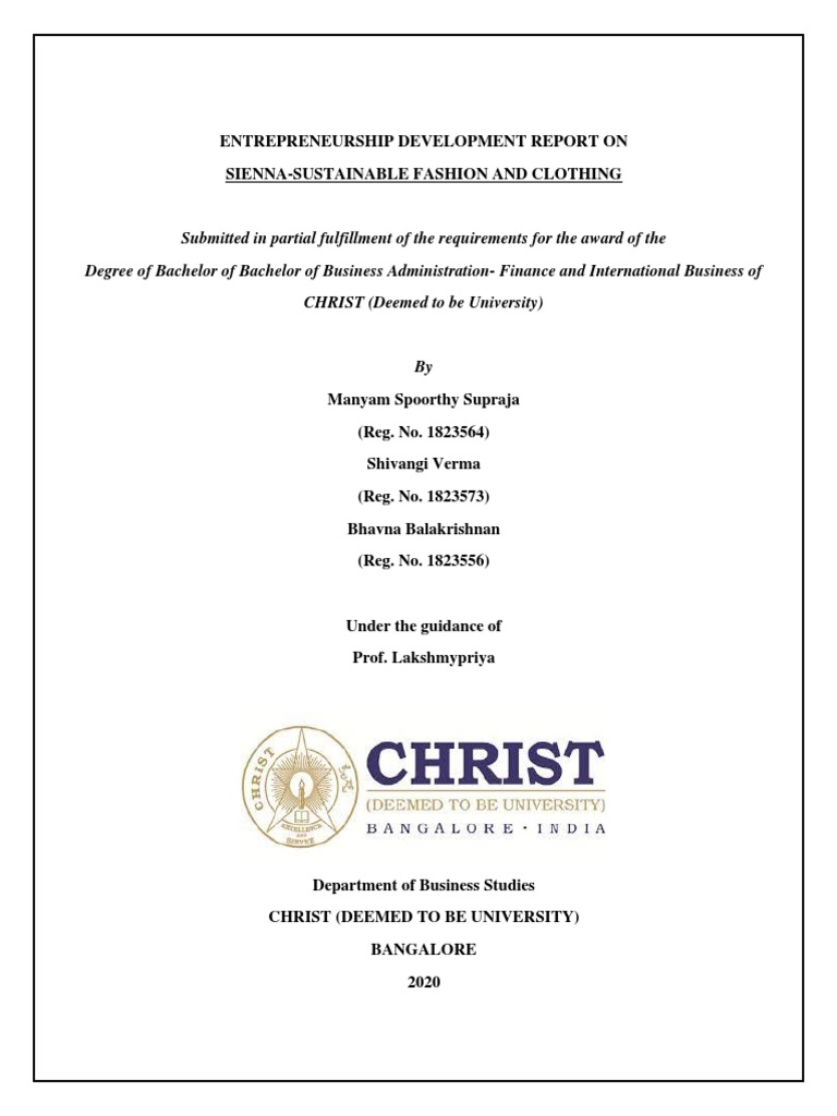 Edp Report | PDF | Clothing Industry | Retail