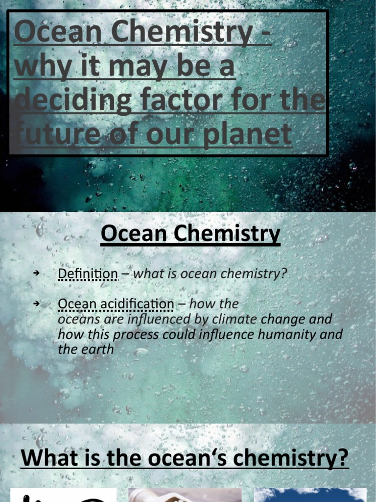 Ocean Chemistry and Acidification Overview | PDF | Carbon Dioxide ...