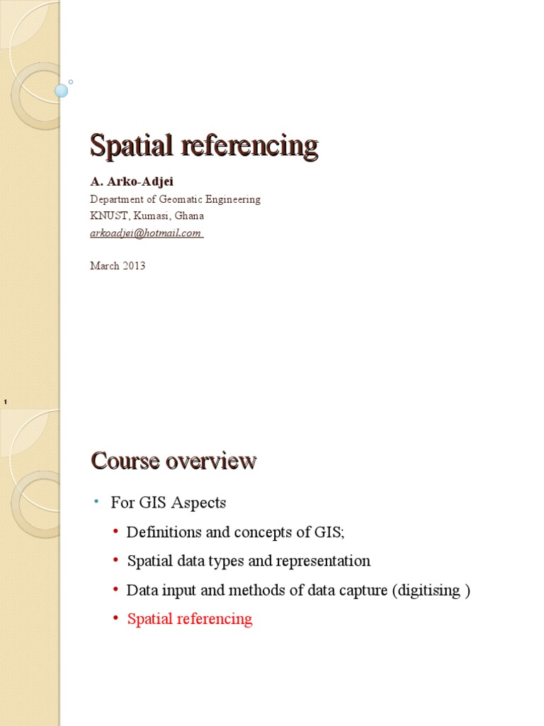 Lecture 4 Spatial Referencing | PDF | Geodesy | Sea Level