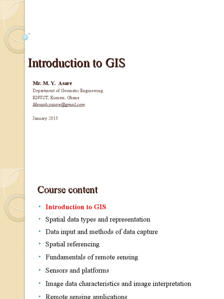 Lecture 1 Introduction To GIS | PDF | Geographic Information System ...