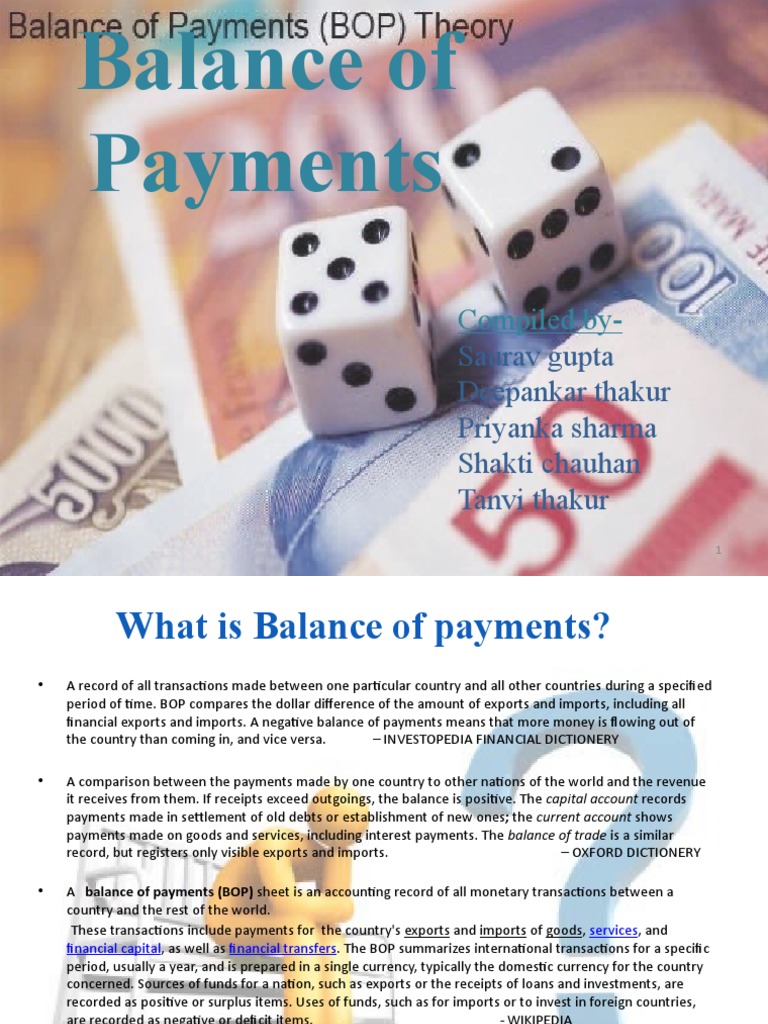 Balance of Payment Presentation | Download Free PDF | International ...