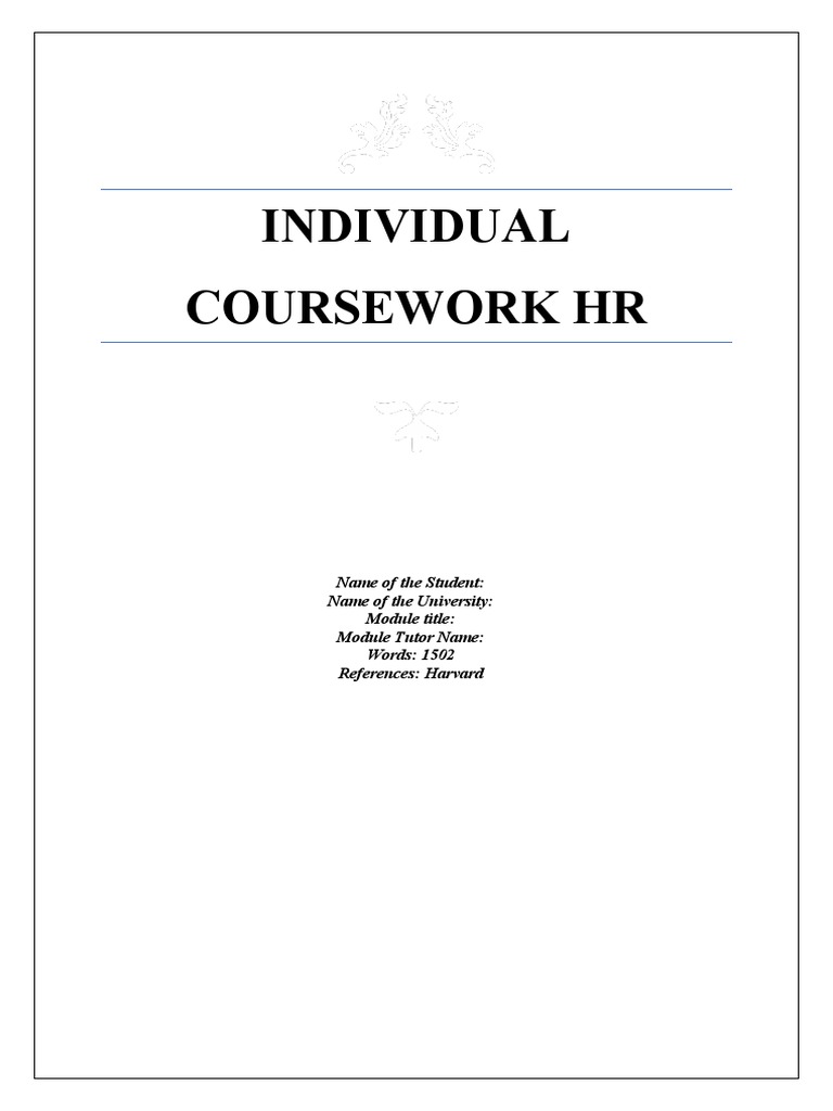 Individual Coursework HR | PDF | Human Resource Management | Employment