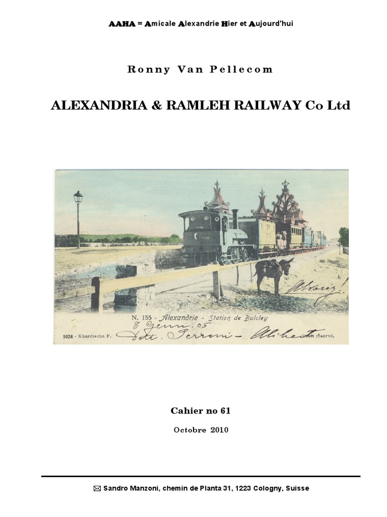 Pellecon Alexandria | PDF | Alexandria | Rail Transport