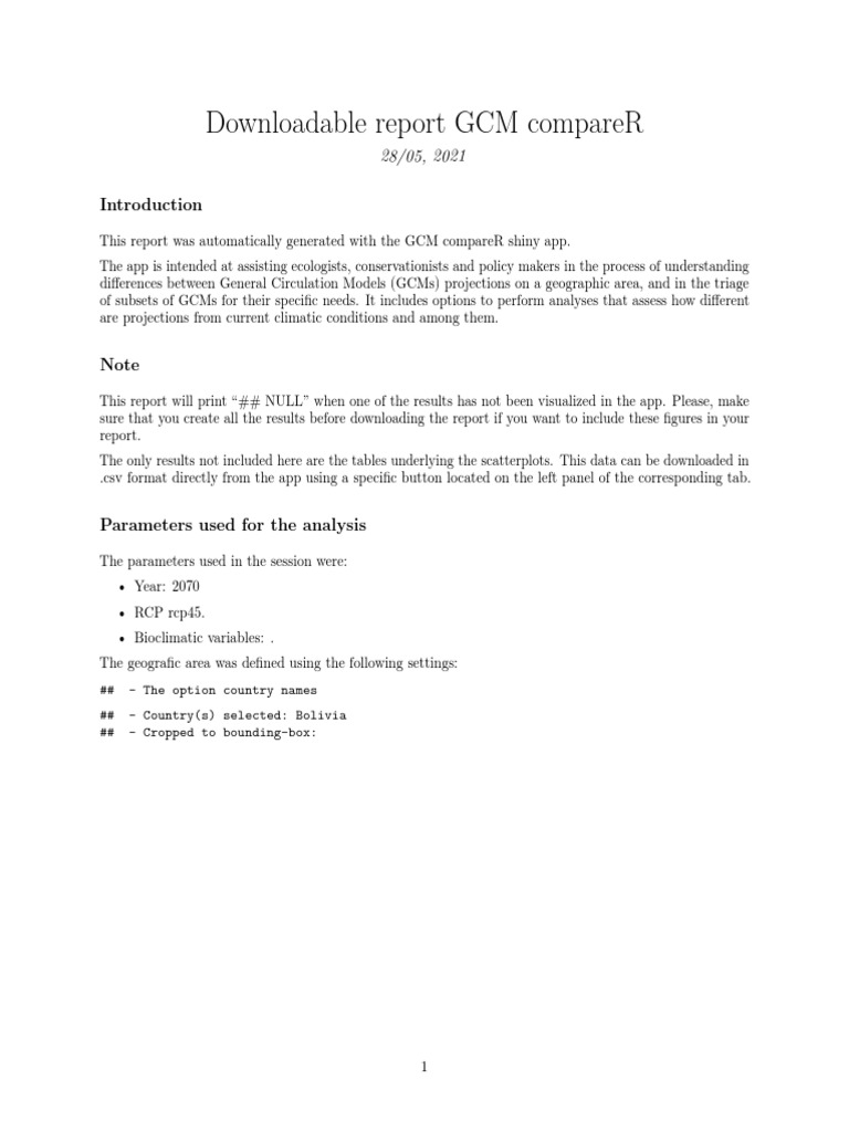 Downloadable Report GCM Comparer | PDF | General Circulation Model | Map