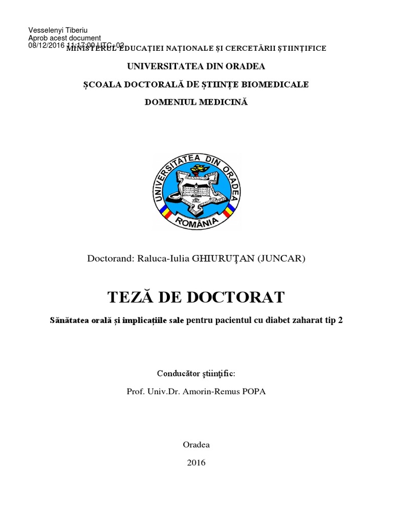 Teza de Doctorat-Semnat | PDF