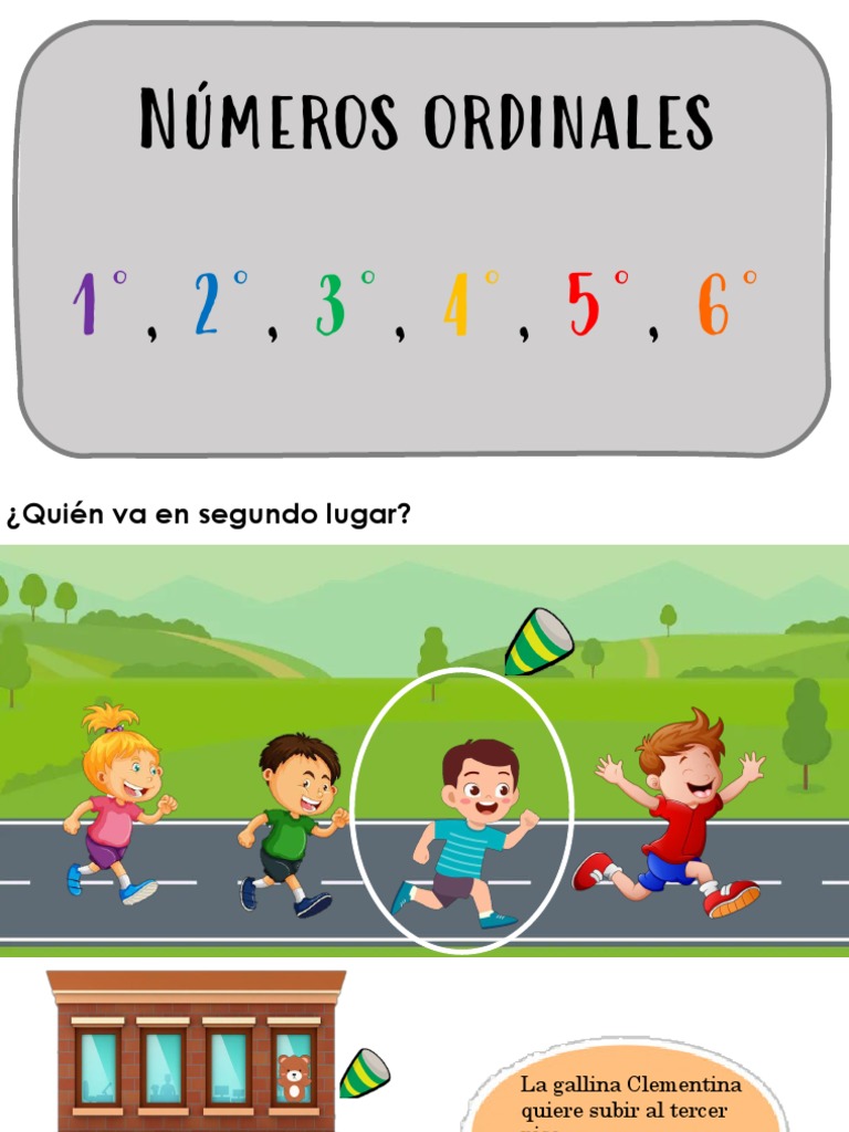 Ficha De Carrera De Numeros Ordinales
