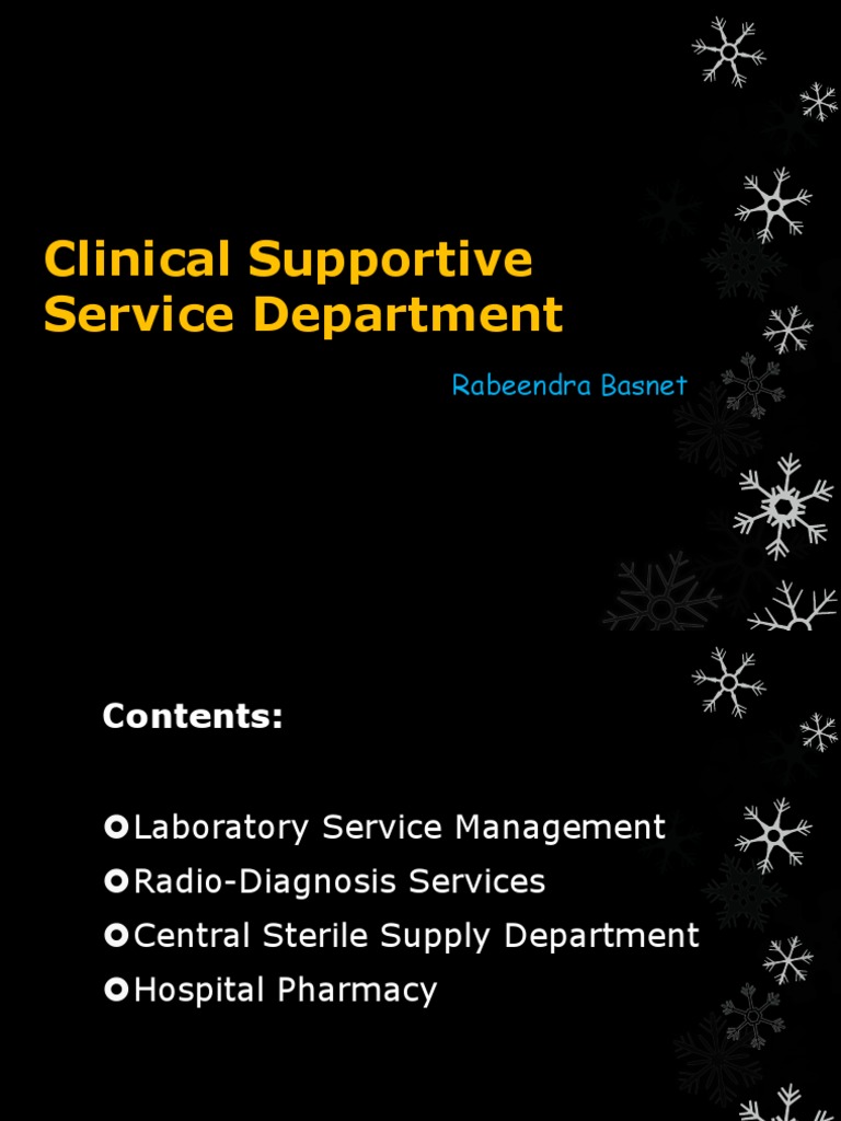 Clinical Support Services | PDF | Medical Record | Pharmacy