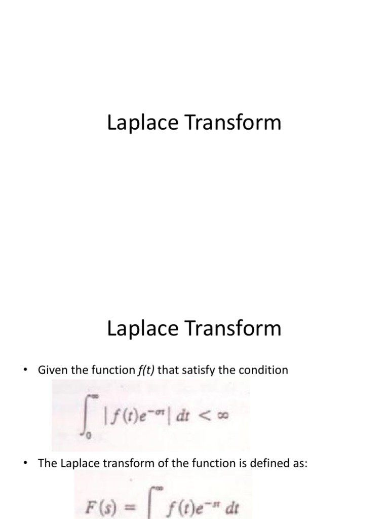 Lecture 2 Laplace Transform | PDF | Teaching Methods & Materials | Science & Mathematics
