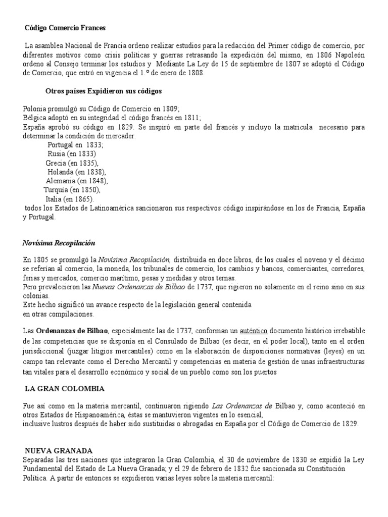Código de Comercio Francés de 1807 | PDF | Gobierno