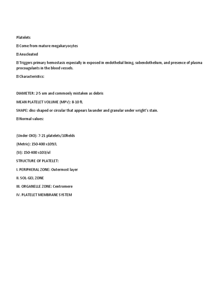 Platelets | PDF Platelets | PDF