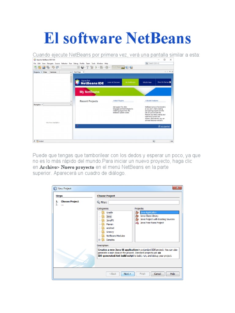 El Software NetBeans | PDF | Java (lenguaje de programación ...