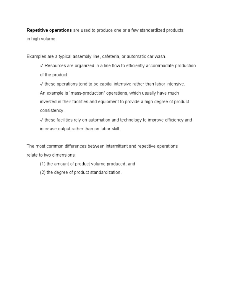 Repetitive Operations | PDF