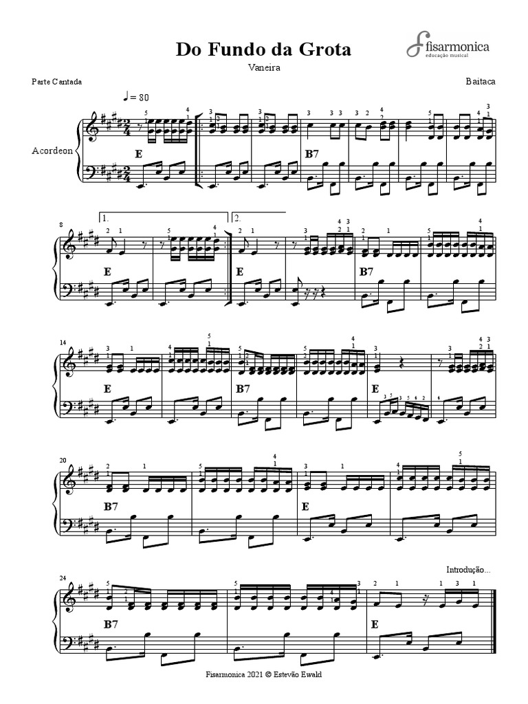 Do Fundo Da Grota - Parte Cantada | PDF
