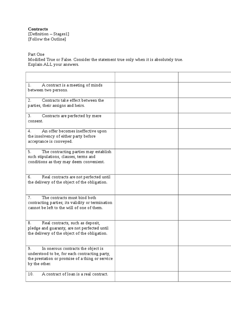 Understanding Contract Types and Principles | PDF | Option (Finance ...