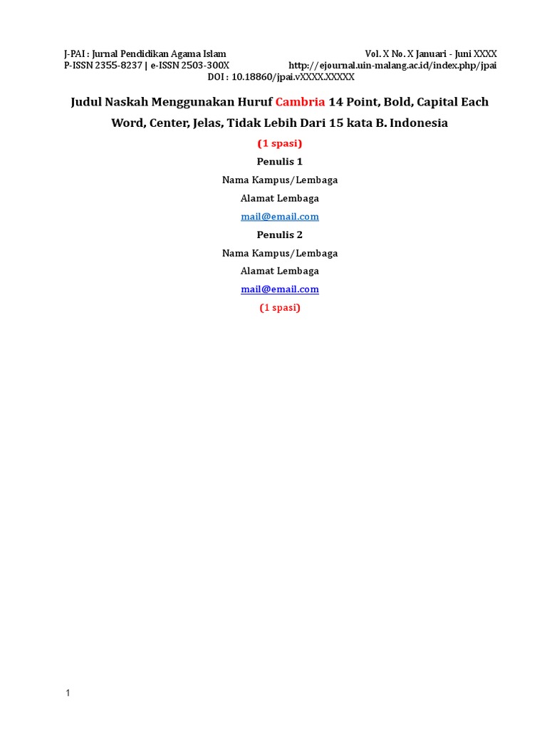 Template Artikel Jurnal J-Pai 2021 | PDF