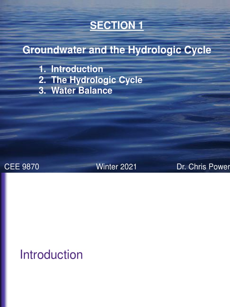 Groundwater and The Hydrologic Cycle | PDF | Evapotranspiration | Hydrology