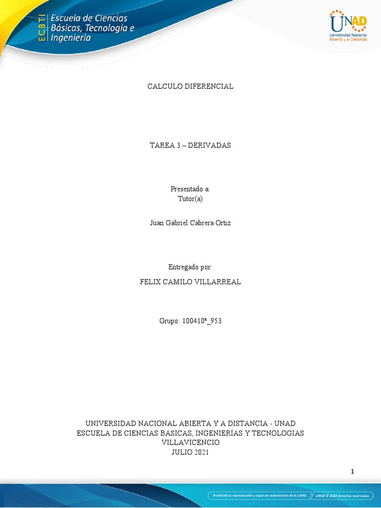 Tarea3 Algebra | PDF | Derivado | Matemática Elemental