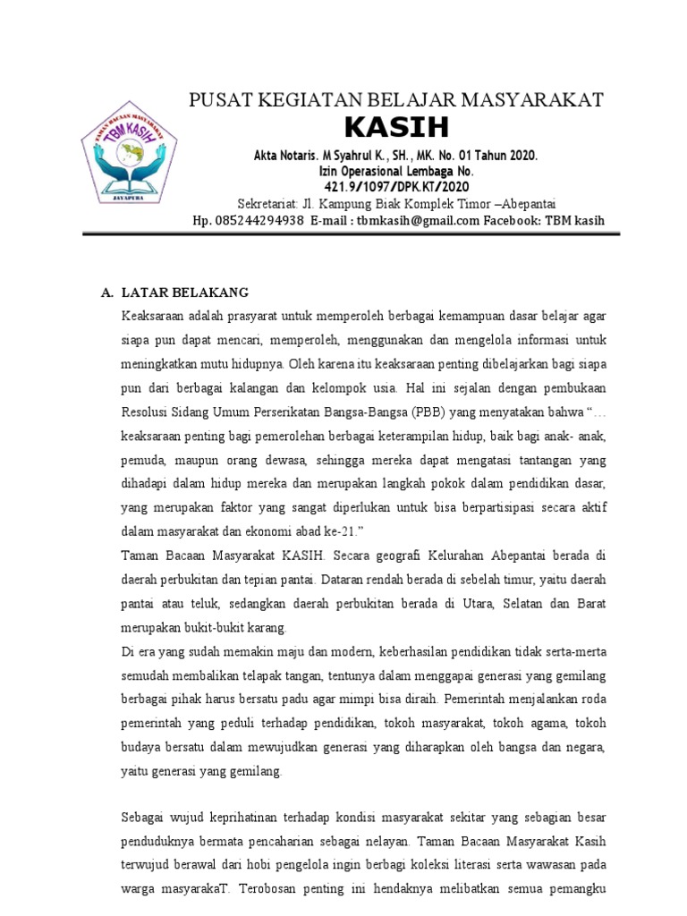 Profil TBM Kasih | PDF