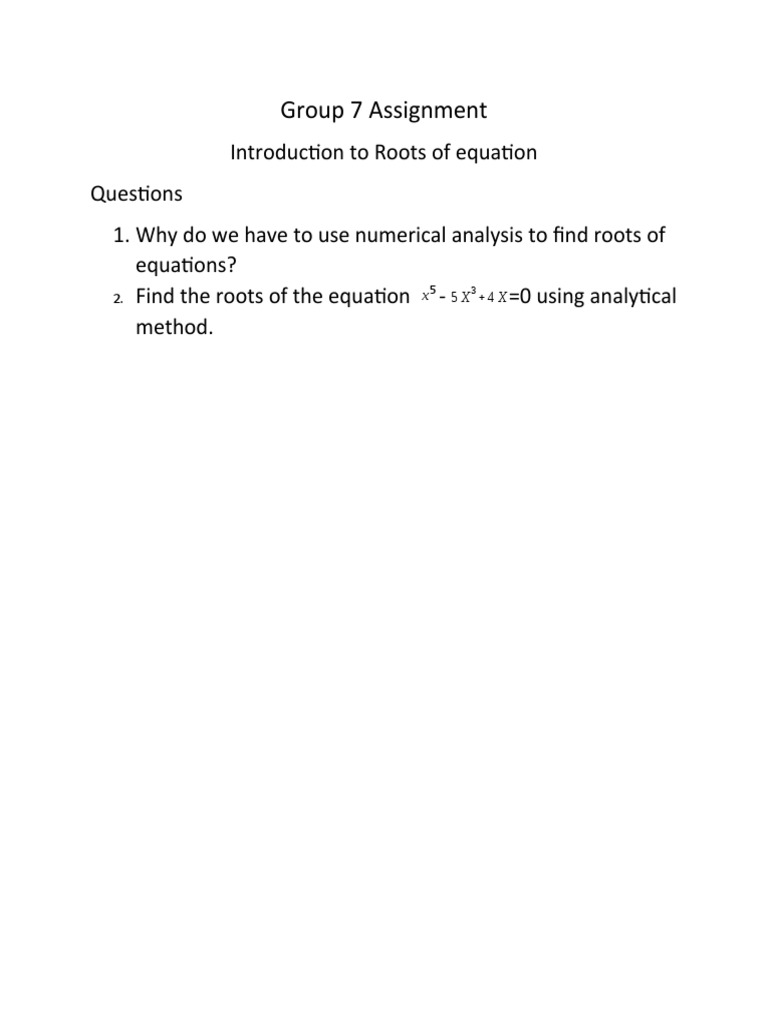 Introduction To Roots of Equations | PDF
