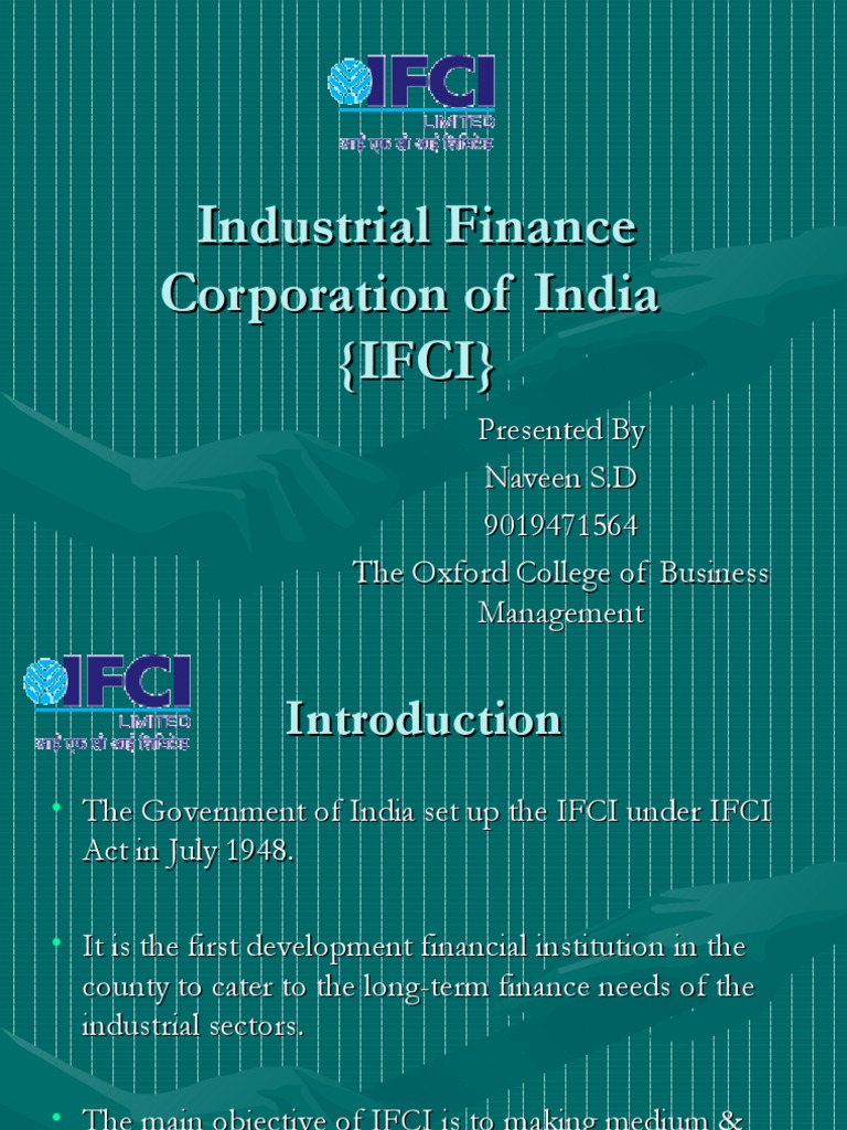 Overview of Industrial Finance Corporation | PDF | Loans | Financial ...