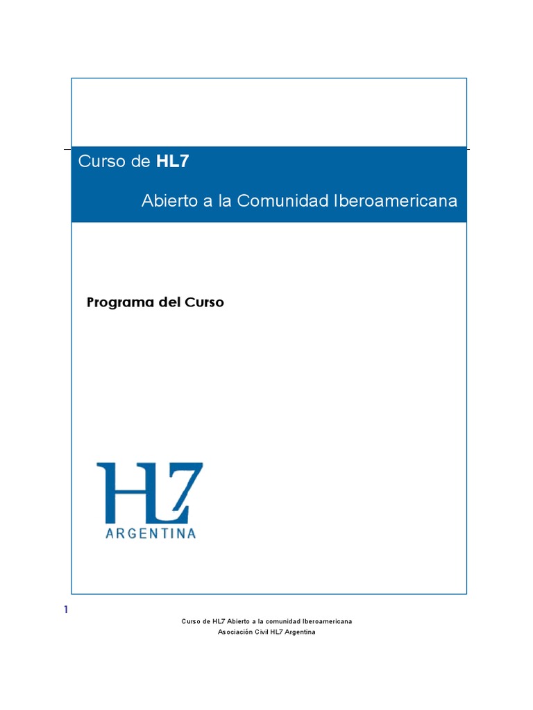 Programa HL7 v2019 | PDF | Informática