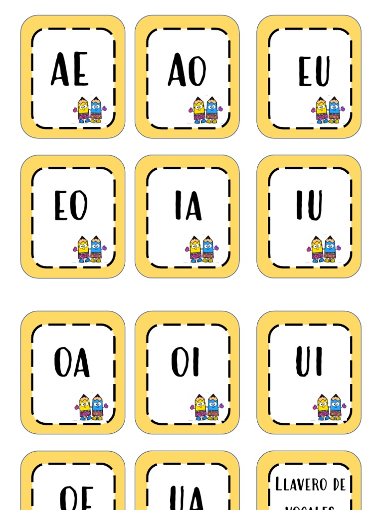 Llavero Vocales - PDF Versión 1 | PDF
