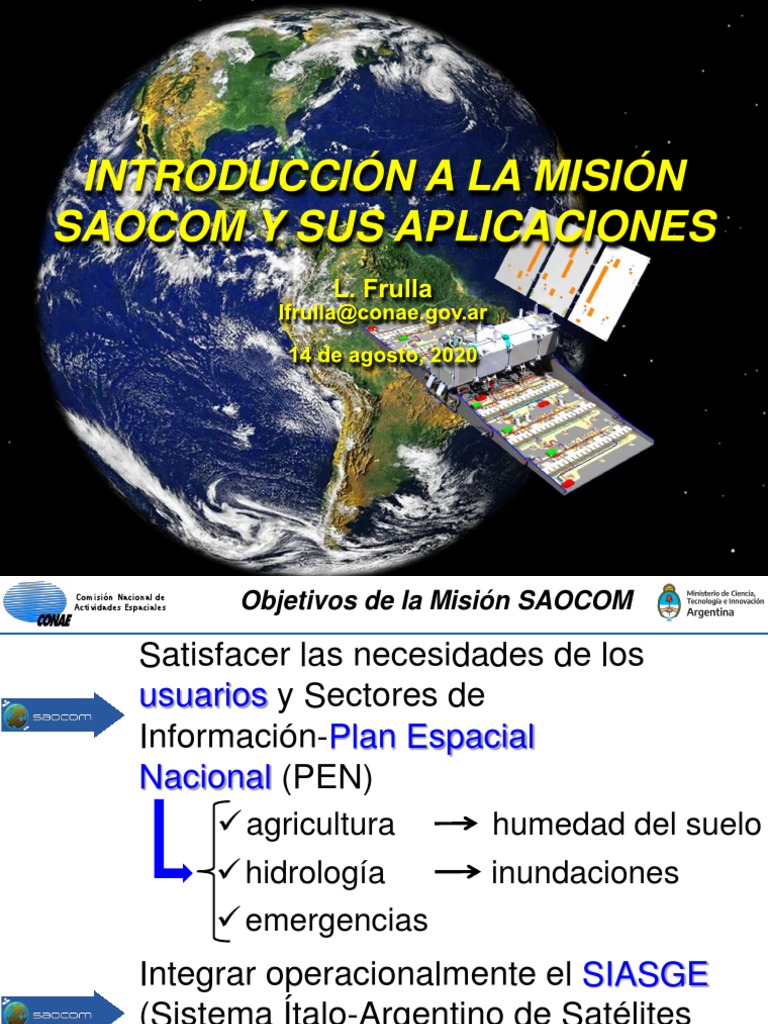 Introducción A La Misión Saocom y Sus Aplicaciones | PDF