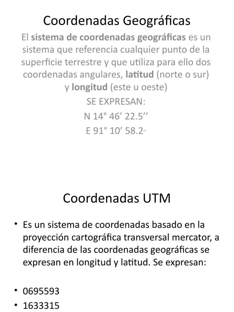 Coordenadas GTM | PDF