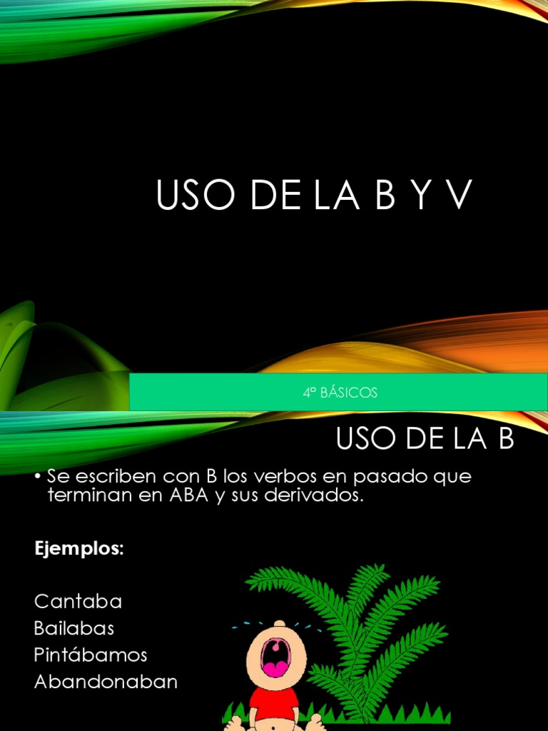 Uso de la B y V en 4° Básicos | PDF