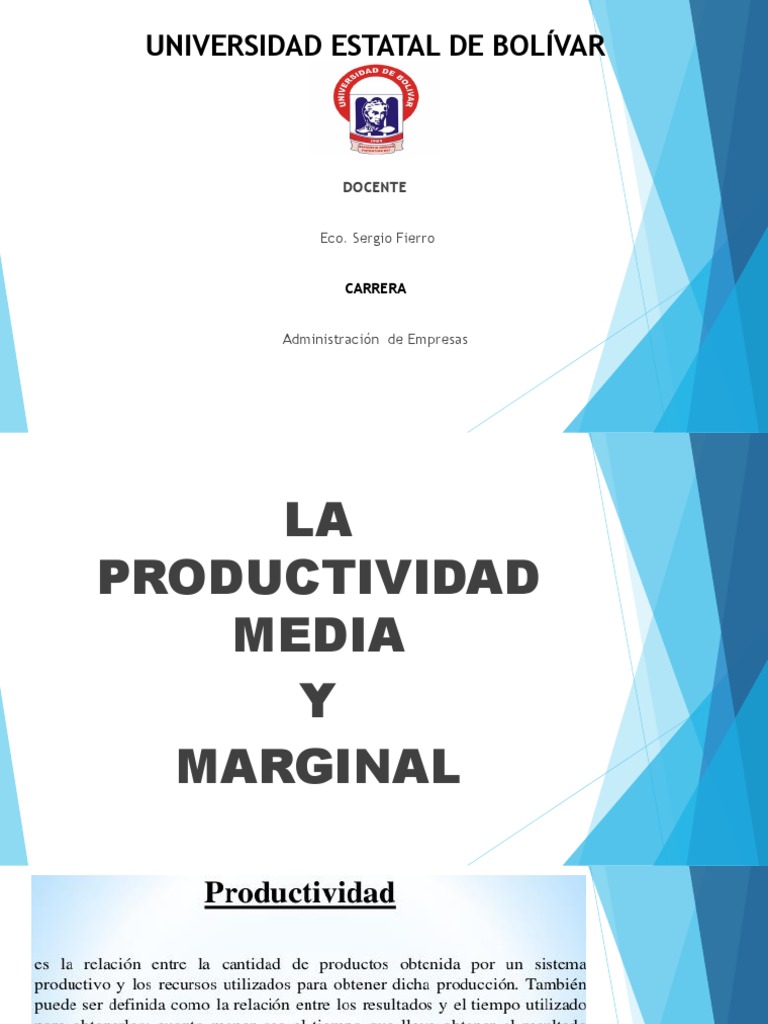 10) Productividad Media y Marginal | PDF