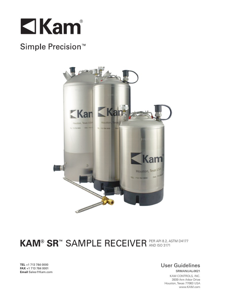 KAM SR Sample Receiver: User Guidelines | PDF | Manufactured Goods | Equipment