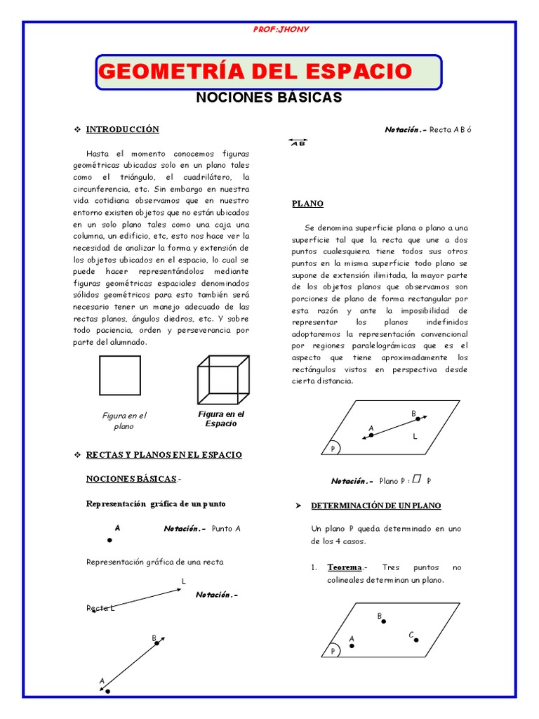 Geometria Tema 18 Geometria Del Espacio | PDF | Geometria plana ...