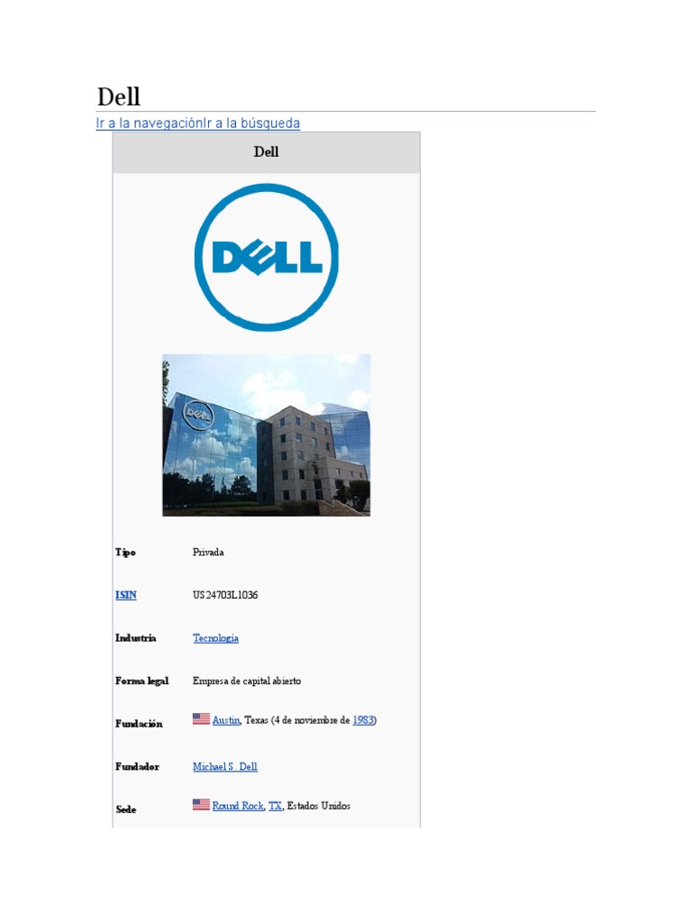 Historia y Evolución de Dell Technologies | PDF | Dell | Informática