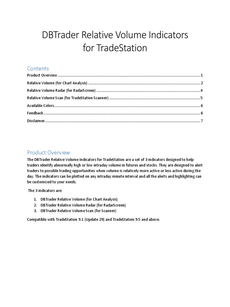 Relative Volume Indicators for TradeStation: A Guide to Three Tools for ...