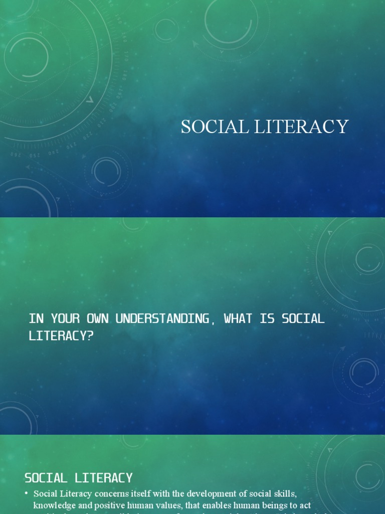 Social Literacy | Download Free PDF | Social Skills | Empathy
