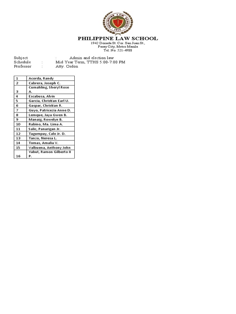 Admin and Election Law | PDF