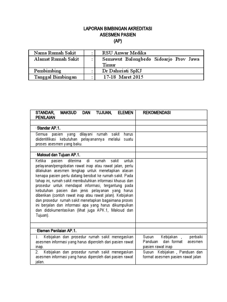 1.2 Lap Bimb RS Medika Anwar | PDF