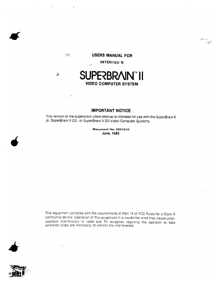 Intertec Superbrian Manual | PDF