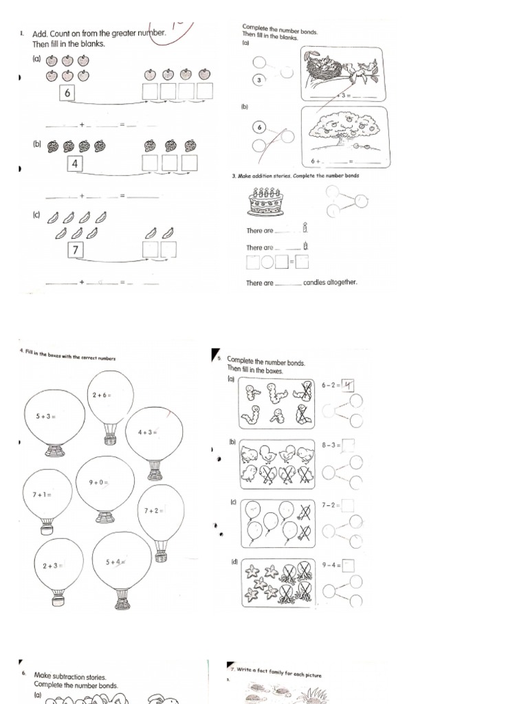 P1 Math Quiz Add Sub | PDF